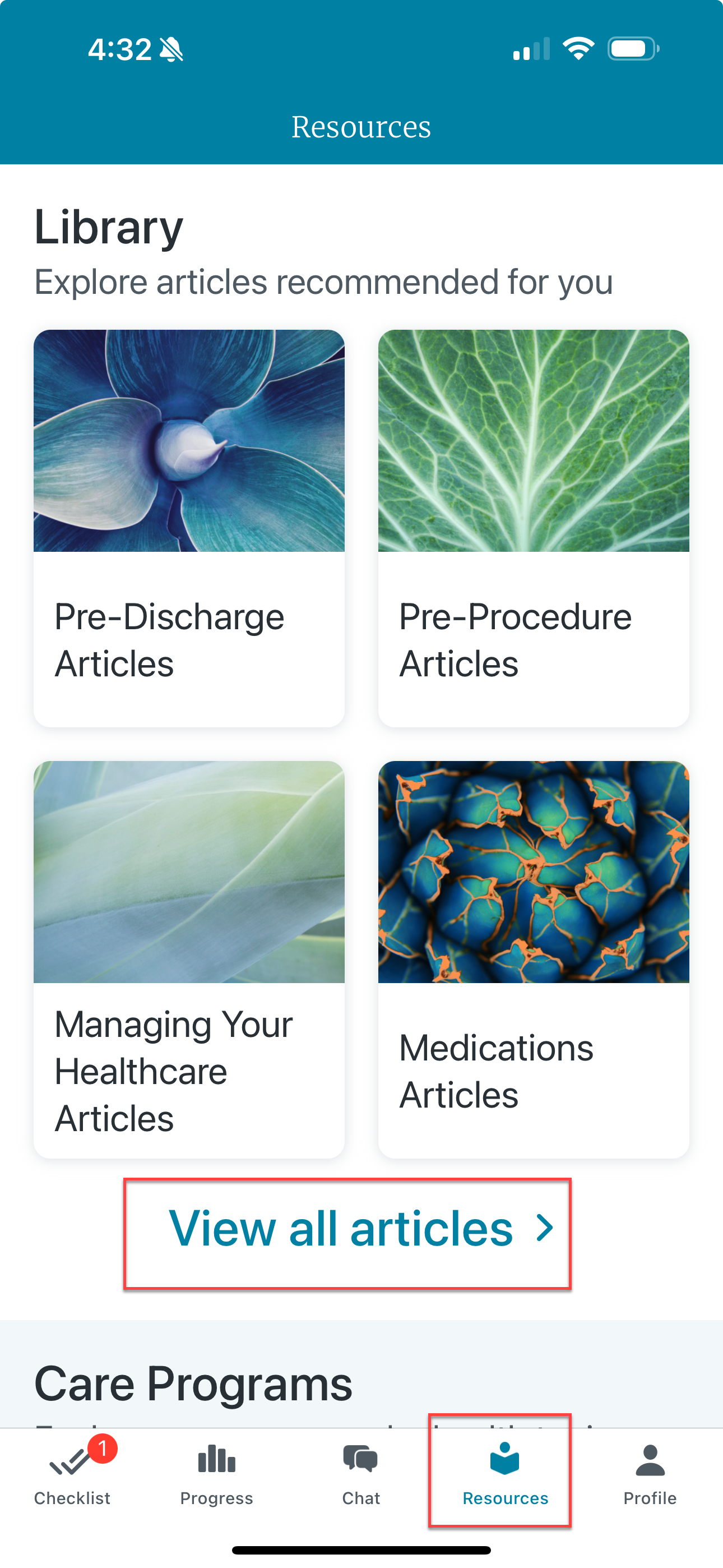 Resources Tab – Wellframe Support